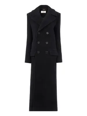 Chloé Double-breasted Long Coat - Black