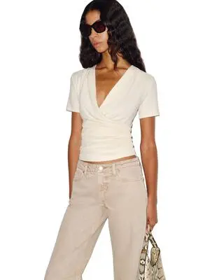 REFORMATION Larah Knit Top - Ivory