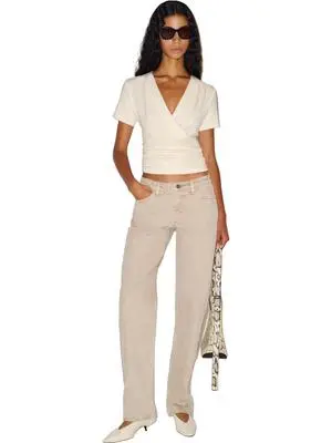 REFORMATION Reformation Larah Knit Top Ivory