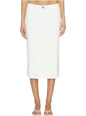Lacoste Pointelle Knit Midi Skirt - Flour