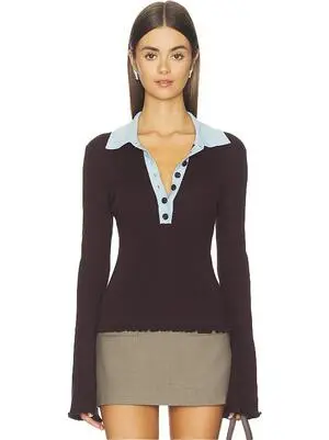 Joe's Jeans The Riley Polo Sweater - Espresso
