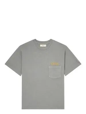CHERRY LOS ANGELES Logo-embroidered Cotton-jersey T-shirt - Gray