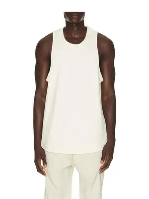 Fear Of God Ribbed Essential Tank In White - Ivory