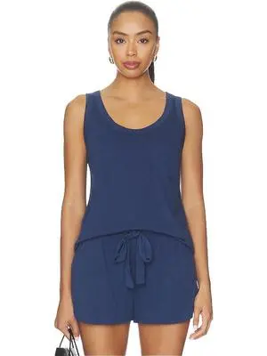Eberjey Aloe Infused Cotton Tank Top - Navy