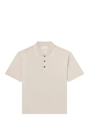 FRAME Cotton-piqué Polo Shirt - Neutrals