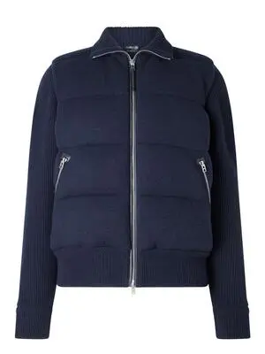 TOM FORD Quilted Wool Down Jacket - Navy