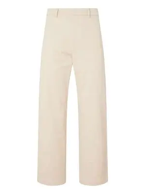 Barena Venezia Wide-leg Cotton-blend Gabardine Trousers - Ecru