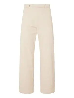 Barena Venezia Wide-leg Cotton-blend Gabardine Trousers - Neutrals