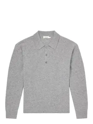 FRAME Wool Polo Sweater - Gray