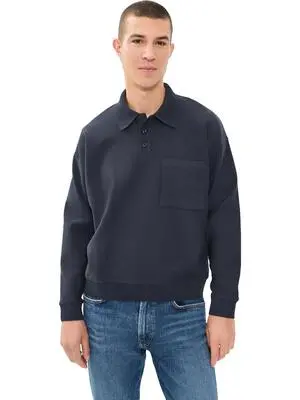 Citizens Of Humanity French Terry Rugby Polo - Navy