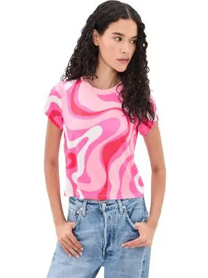 Generation Love Kai Geo Jersey Top - Wavy Geo Pink