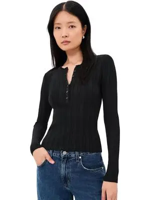 Z SUPPLY Z Supply Rowena Fine Knit Henley Tee