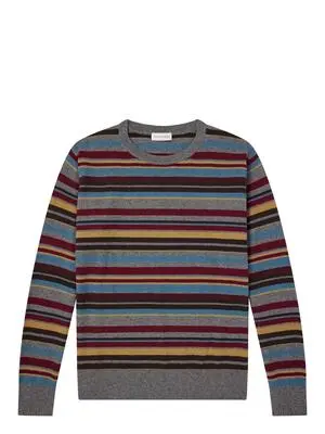 Dries Van Noten Striped Cashmere Sweater - Gray