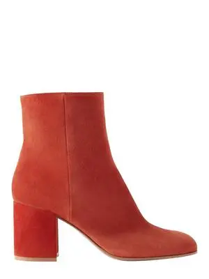 GIANVITO ROSSI Joelle 70 Suede Ankle Boots - Red