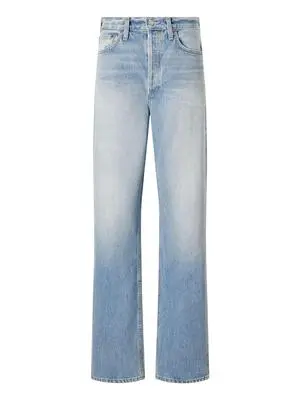 AGOLDE Kelly High-rise Straight-leg Jeans - Light Denim