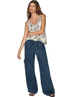 PILCRO Pilcro Cotton Linen Cargo Pants