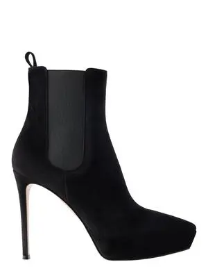 GIANVITO ROSSI 85 Suede Ankle Boots - Black