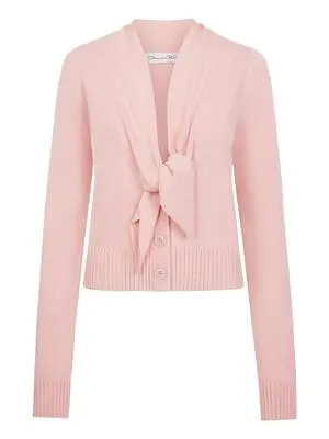 Oscar De La Renta Tie-neck Cardigan - Blush