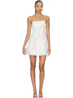 Azulu Dante Strapless Linen Dress - Ivory