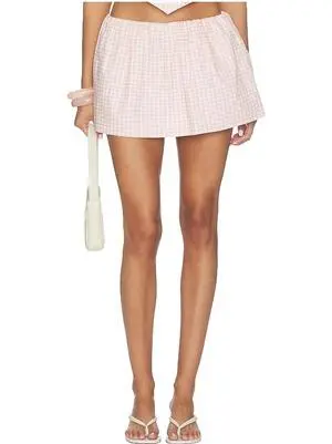 Devon Windsor Kensley Gingham Skirt - Blush