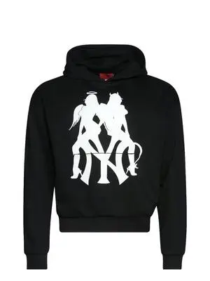 LA MASKARADE Graphic Print Hoodie - Black