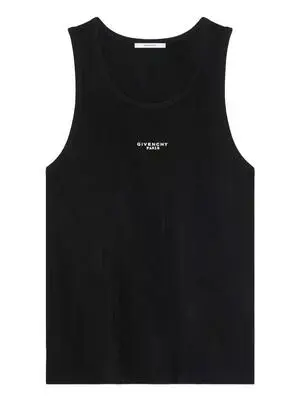 Givenchy Logo-print Ribbed Tank Top - Black
