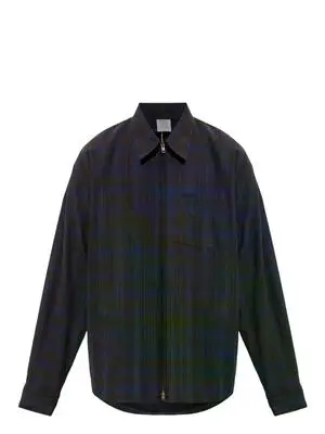Vetements Check-pattern Zip-up Shirt Jacket - Black