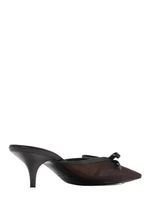 Miu Miu Mesh Bow Detail Pumps - Brown