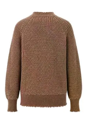 Dsquared2 Waffle-knit Distressed Sweater - Brown