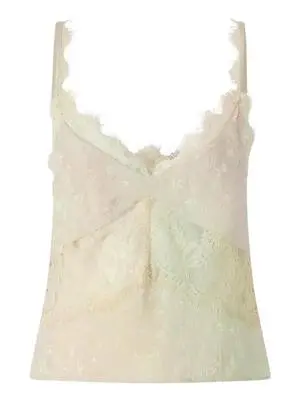 PINKO PINKO Lace-Trim Crinkled Top