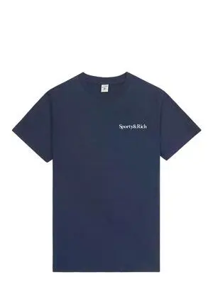 SPORTY & RICH Short-sleeve Logo-detail T-shirt - Blue