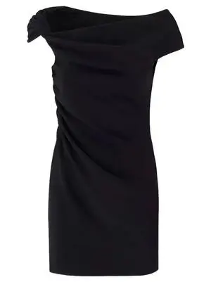 Pinko Off-shoulder Draped Dress - Black