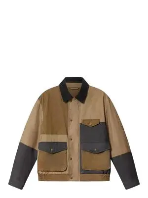 MARANT Patchwork Corduroy Collar Jacket - Brown