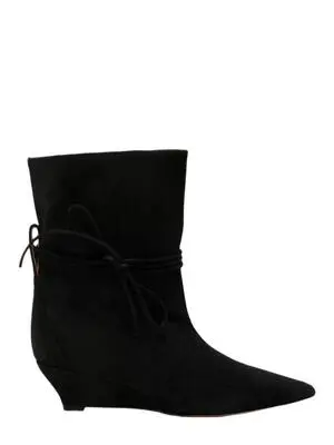 ODISSI Pointed-toe Wedge Boots - Black