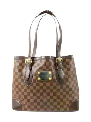 LOUIS VUITTON Damier Ebene Hampstead Tote Bag - Brown