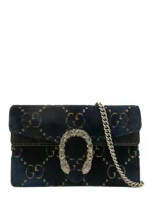 Gucci Dionysus Gg Velvet Shoulder Bag - Blue