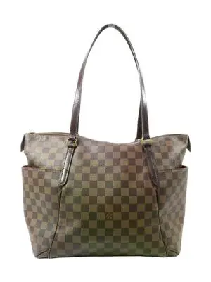 LOUIS VUITTON Damier Ebene Canvas Tote Bag - Brown