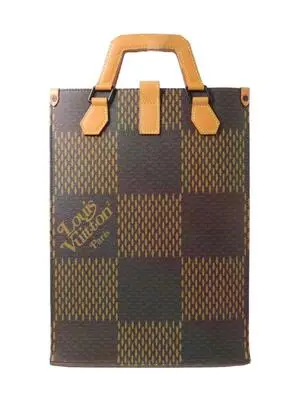 LOUIS VUITTON Mini Monogram Giant Damier 2-way Tote Bag - Brown