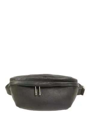 Gucci Gg Logo Leather Belt Bag - Black