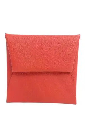 Hermès Bastia Leather Coin Purse - Red
