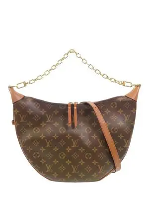 LOUIS VUITTON Monogram Crescent Hobo Shoulder Bag - Brown