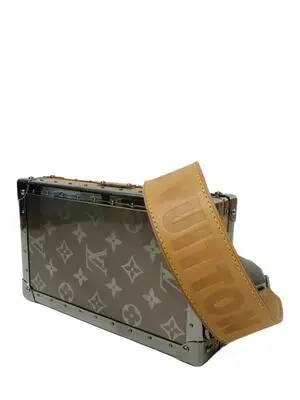 LOUIS VUITTON 2018 Monogram Titanium Trunk Wallet Shoulder Bag - Silver