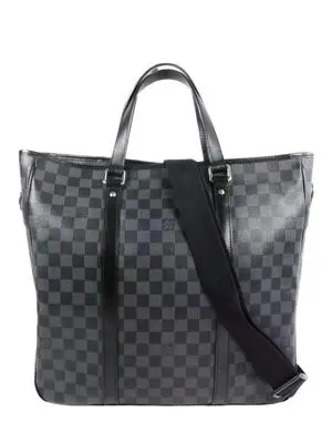 LOUIS VUITTON Damier Graphite Tadao Tote Bag - Black