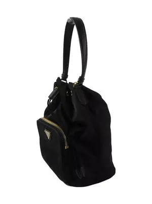 Prada Duet Re-nylon Bucket Bag - Black