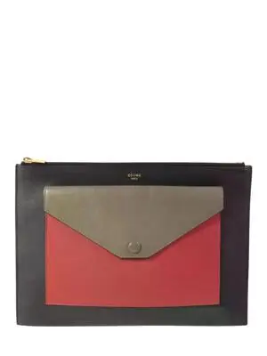 Celine Envelope Pocket Clutch Bag - Black