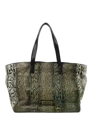 Marc Jacobs Snake-print Leather Tote Bag - Brown