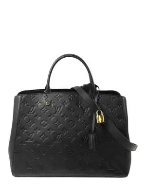 LOUIS VUITTON Empreinte Montaigne Gm Monogram Handbag - Black