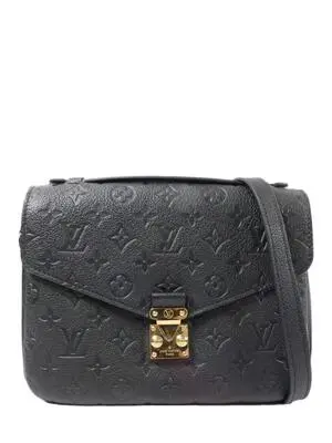 LOUIS VUITTON Metis Monogram Empreinte Leather Crossbody Bag - Black
