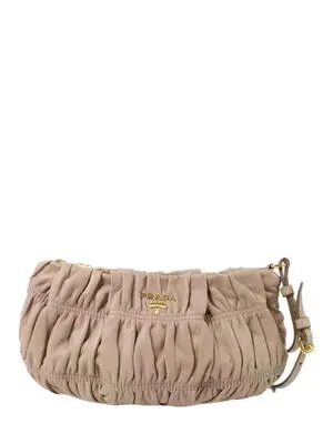 Prada Gaufre Wristlet Clutch Bag - Neutrals