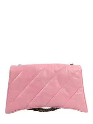Balenciaga Crush Quilted Shoulder Bag - Pink